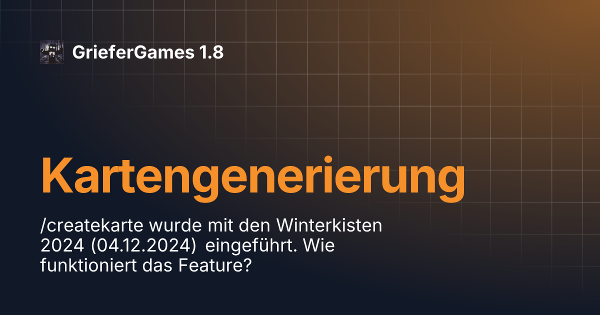 Kartengenerierung | GrieferGames 1.8
